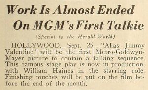 Alias Jimmy Valentine (1928) A Silent Film Review – Movies Silently